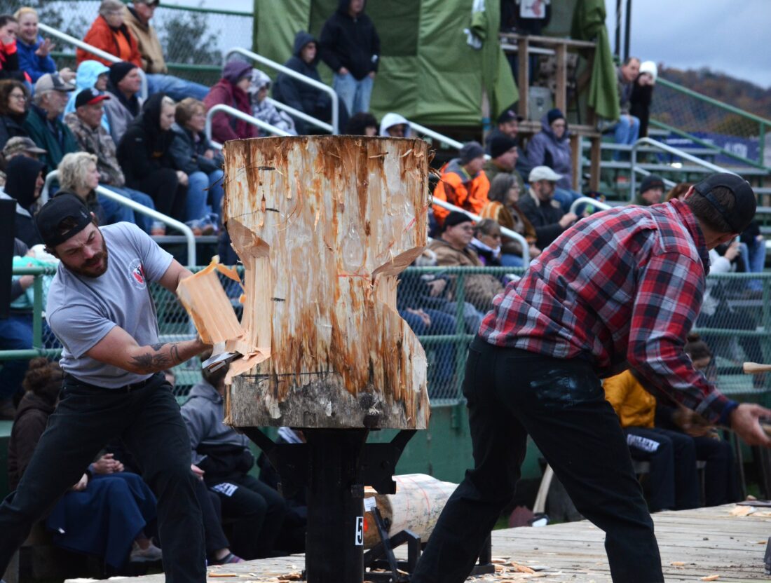 Lumberjack competition in the heart of the Allegheny National Forest ...